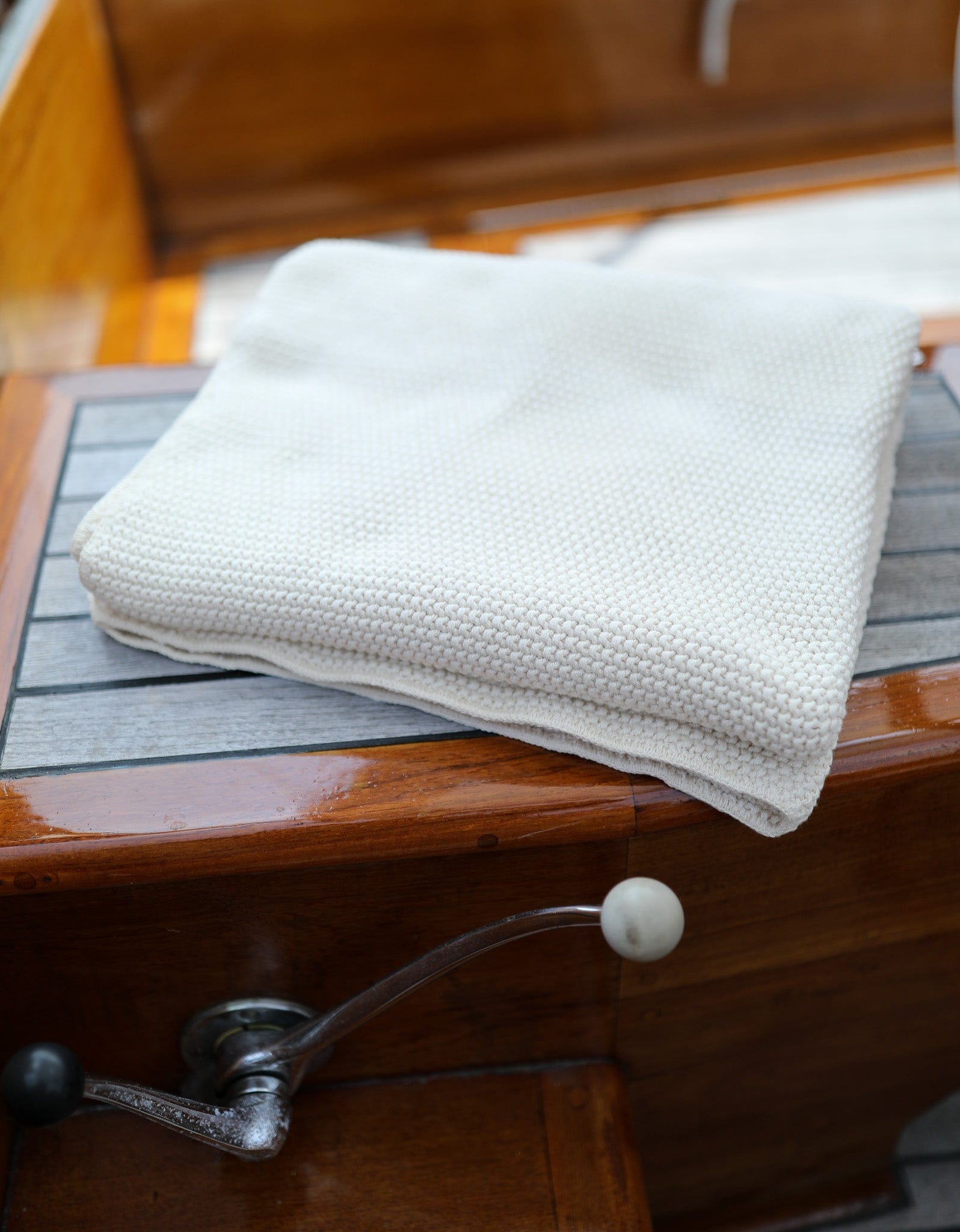 Seed Stitch Blanket 60x80 - Cotton | Whalerknits